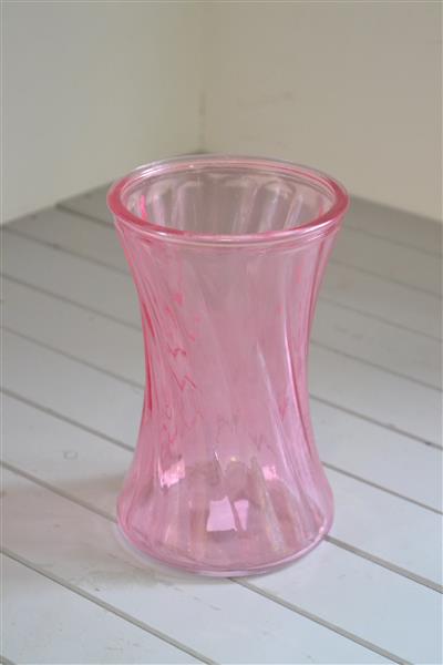 Pink Swirl Glass Vase