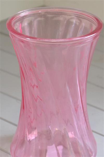 Pink Swirl Glass Vase